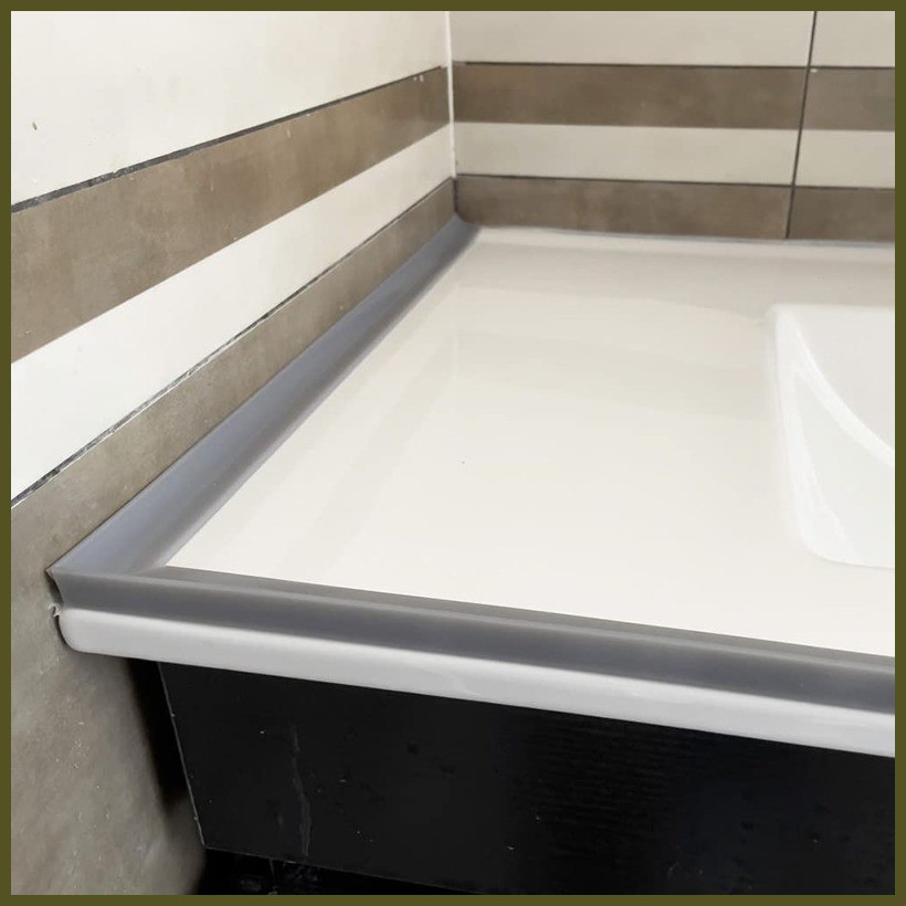 ⭐⭐ 1M Shower Water Retaining Strip Self-adhesive Kitchen Bathroom Free ...