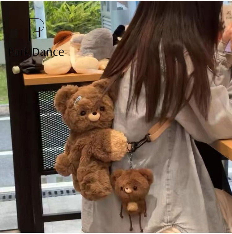 Spot Goods Cute Cartoon Doll Crossbody Bag Japanese Love Leaning Bear ...