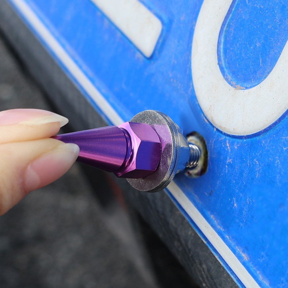 Fashion Rivet Design Car Motorbike M6 License Plate Frame Fixed Bolt ...