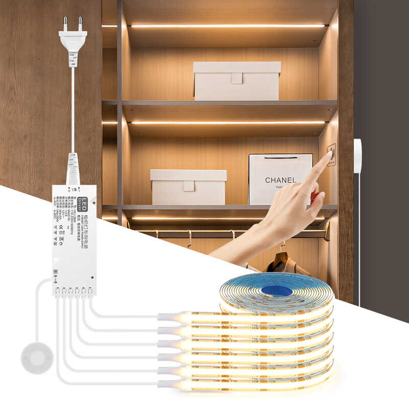 Penetrable Wood Touch Sensor Switch DIY Wardrobe Kitchen Cabinet COB ...