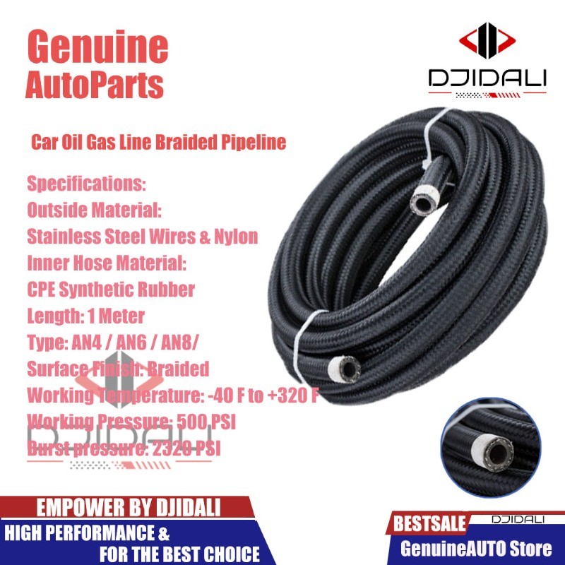 New Radiator Brake Hose Fuel Pipes Car Oil Gas Line Braided Pipeline ...