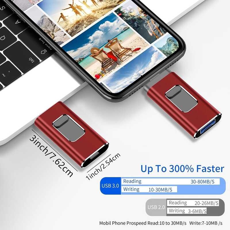 Flash USB 2T 1T High Speed 512G 256G Sticks External Storage Pen Drive ...