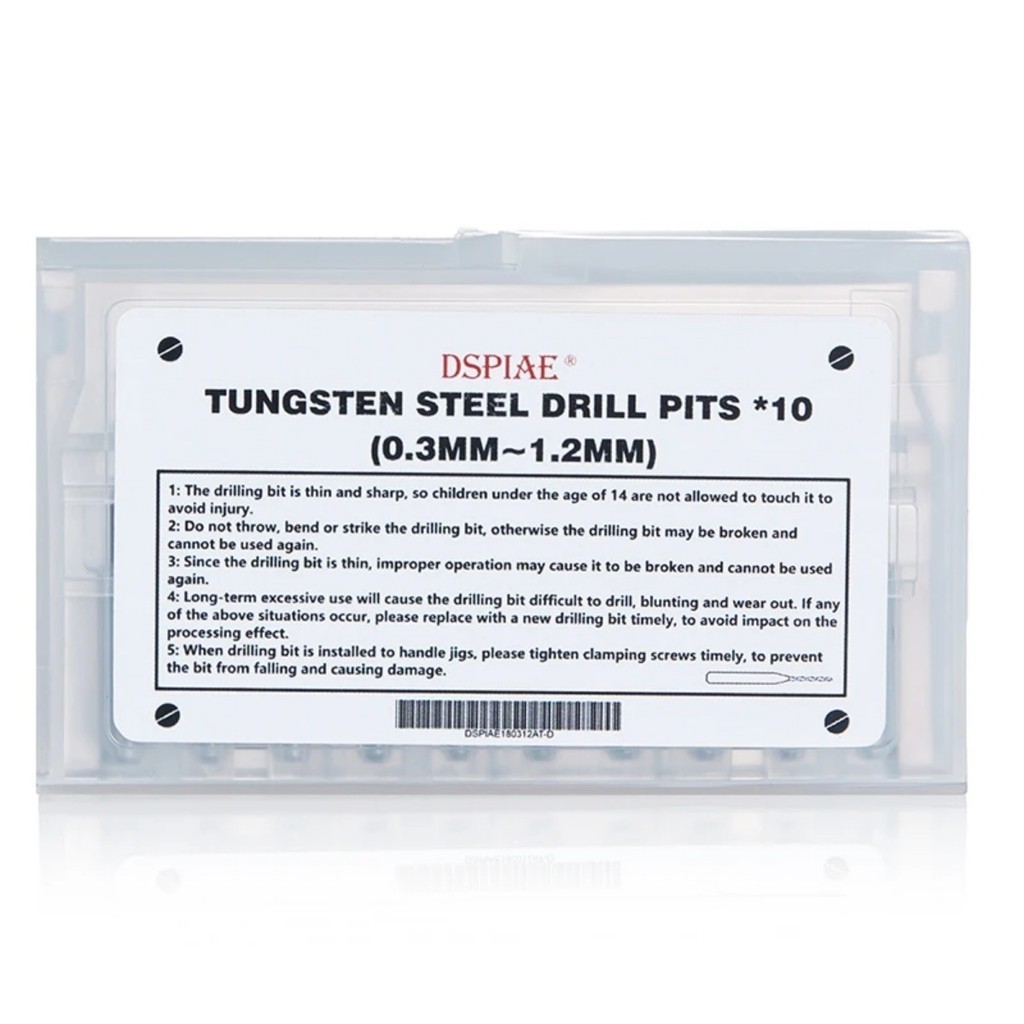 DSPIAE DB-03 Tungsten Steel Drill Bit 0.3-1.2mm Combo Set for Gundam ...