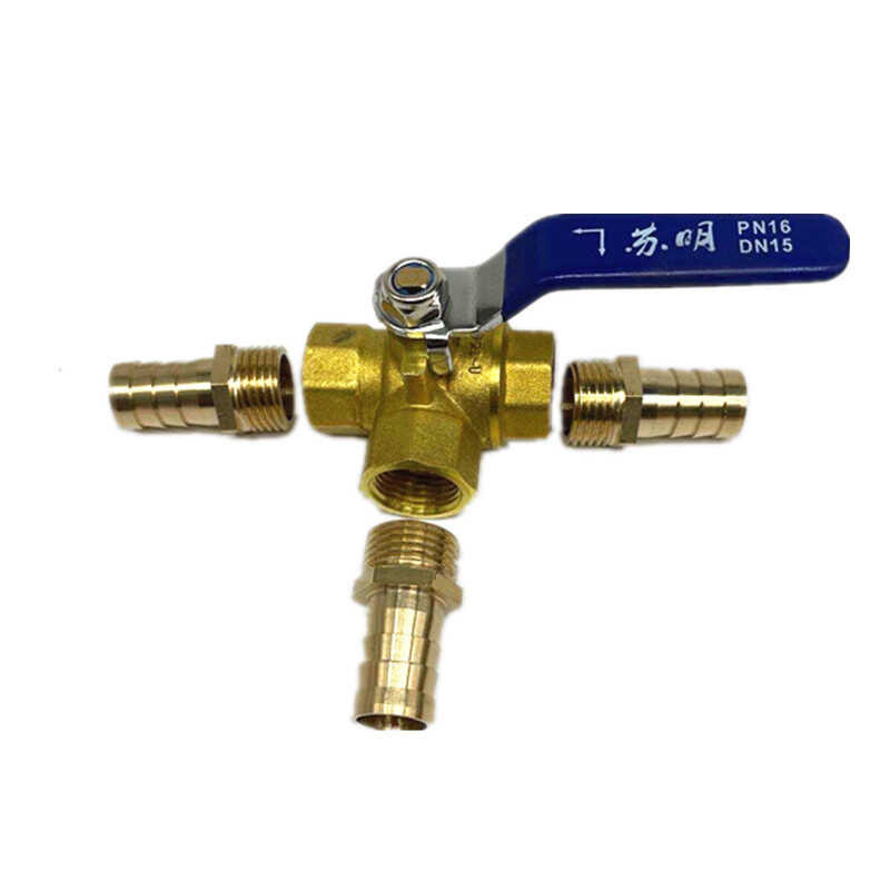 L-Shaped Pagoda Copper Three-Way Ball Valve Conversion Valve ...