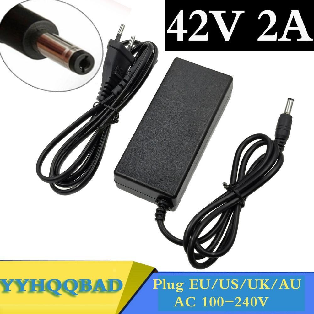 Battery Charger Output 42V 2A Input 100-240 VAC Lithium Li-Ion Li-Poly ...