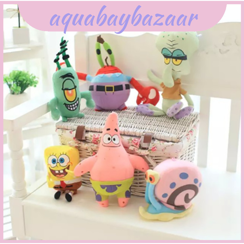 Adorable Animals Stuffed Spongebob Patrick Mr. Krabs Squidward Snail ...