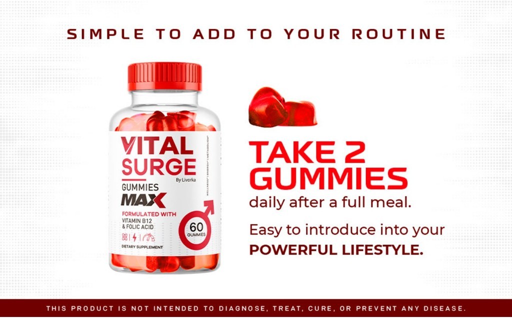 Male Vital Surge Gummies - Dietary Supplement Vital GrowXL ,Men's ...