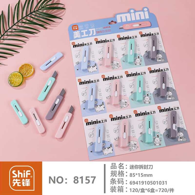 New Product Layout Art Knife Macaron Color Series Long Handle Office ...