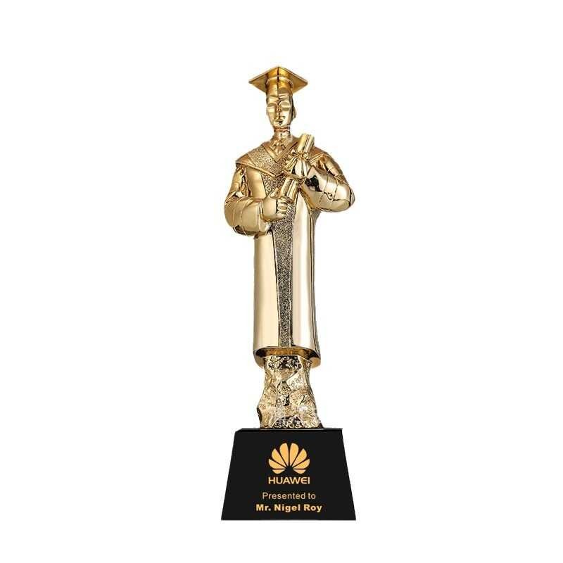 Crystal Trophy Graduation Season Metal Resin Phd Creative Campus ...