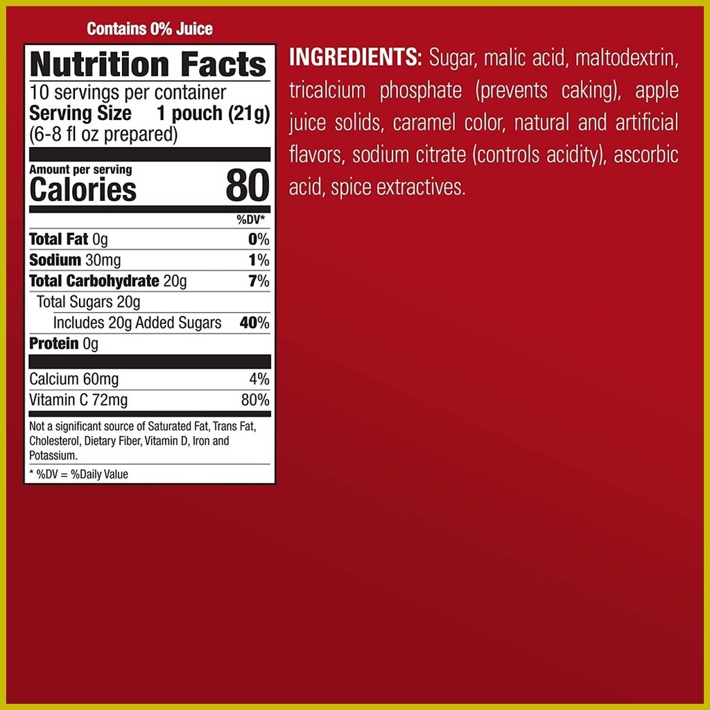 Alpine Spiced Apple Cider Sugar Free Instant Drink Mix, Original Spiced ...