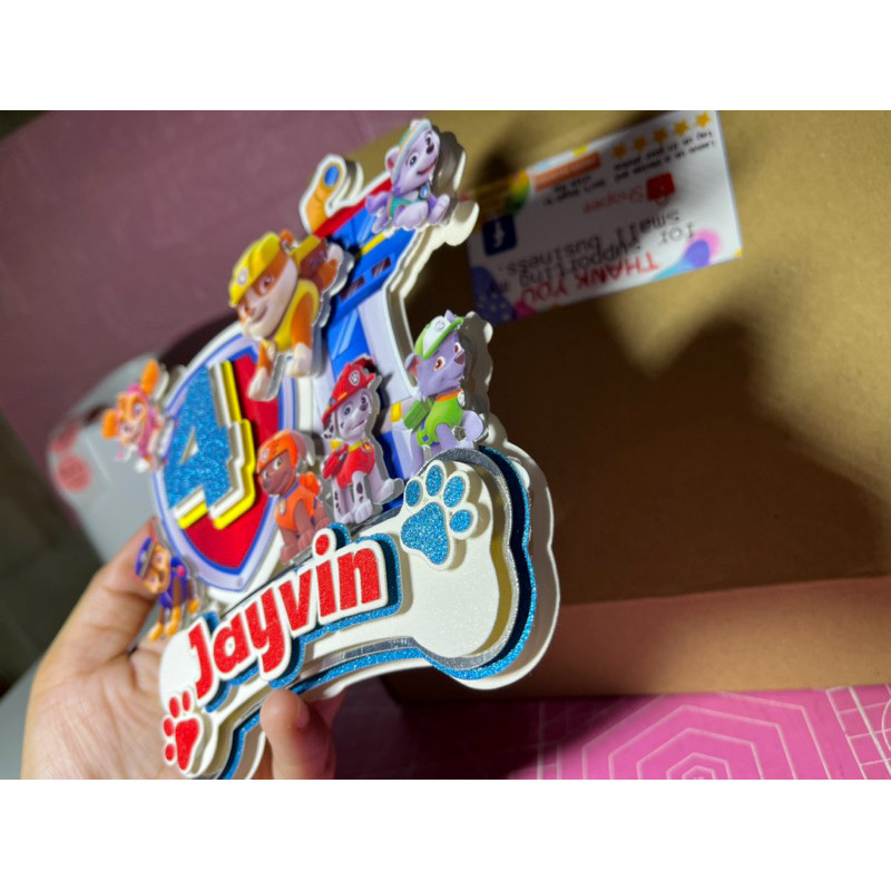 Paw patrol Cake Topper Layered | Shopee Philippines