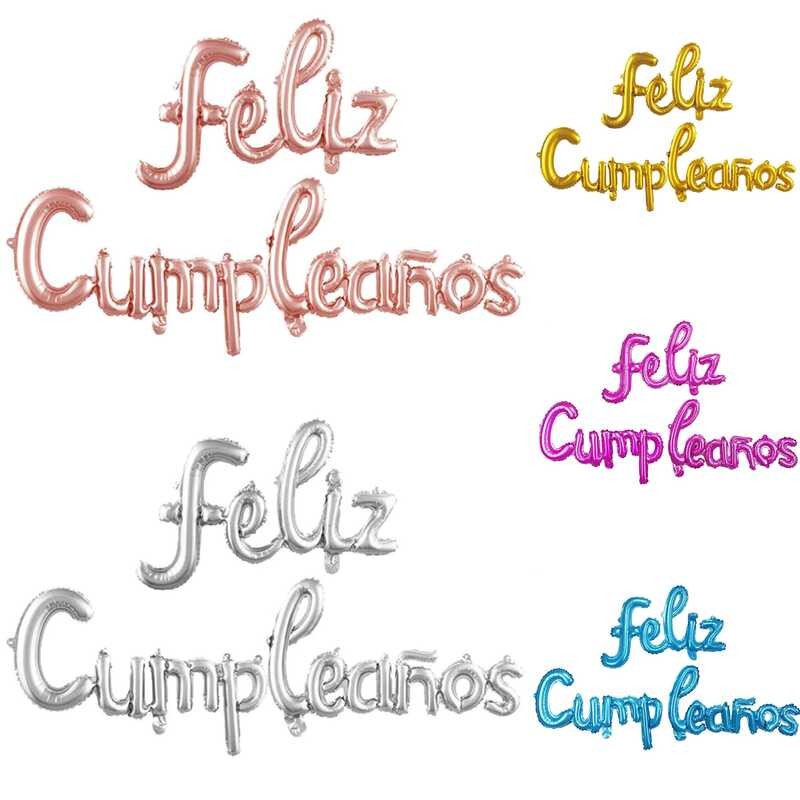 Balloons Party Spanish Happy Letters Balloons Lowercase Conjoined ...