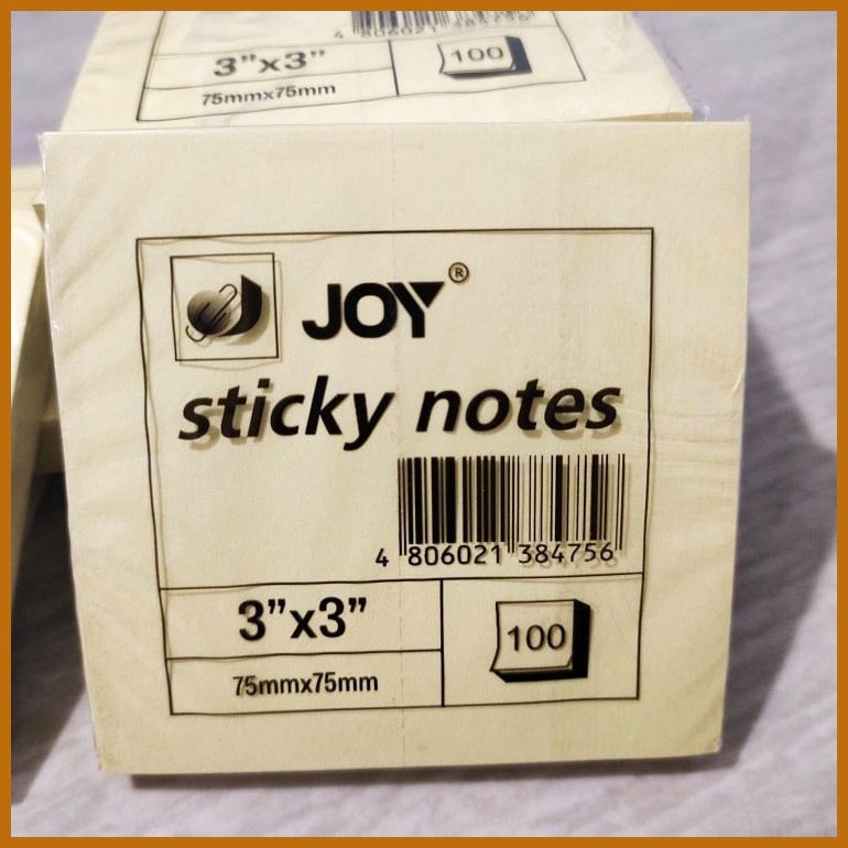 ∲ ∦ ۩ Joy Sticky Notes | by 2s | 100 sheets | 3in x 3in, 3in x 2in ...