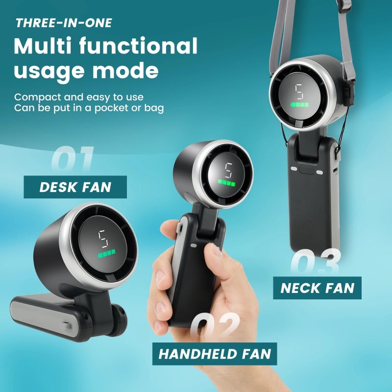 4000mAh Portable Super High Speed Turbo Fan Adjustment With LED Display ...