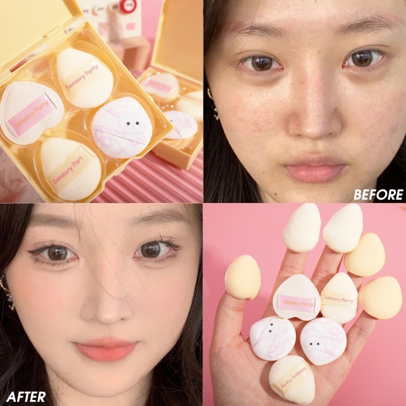 Convenient Durable Daily Multiple Use Thumb Powder Puff Box - Cute Meow ...