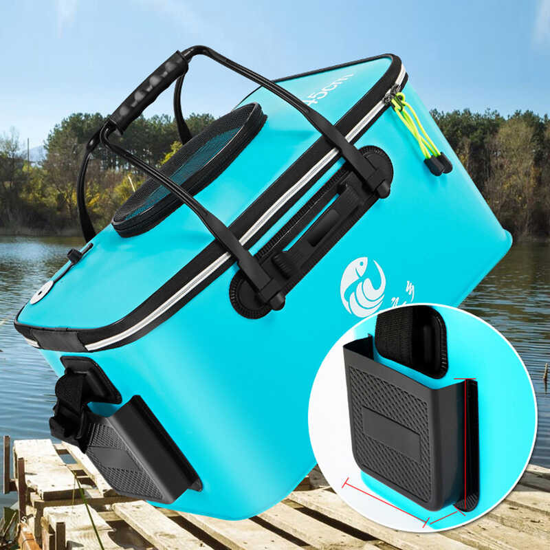 Thicken Folding Bucket Live Fish Oxygen Pump Outdoor Sports Fishing ...