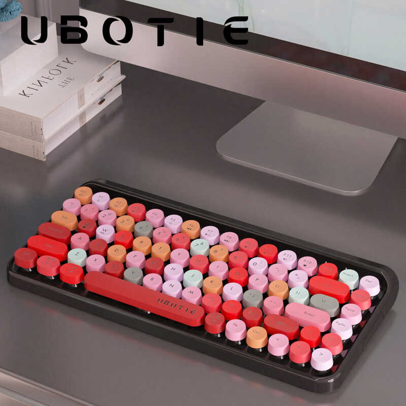 Portable UBOTIE Mini Buletooth 84keys Typewriter Office Aesthetic ...