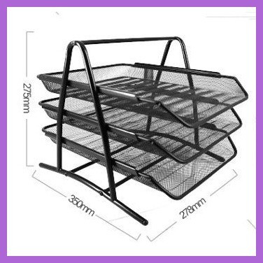 ۞ ¤ ♝ Wire mesh 3 - tier file frame/file bar/magazine rack. | Shopee ...