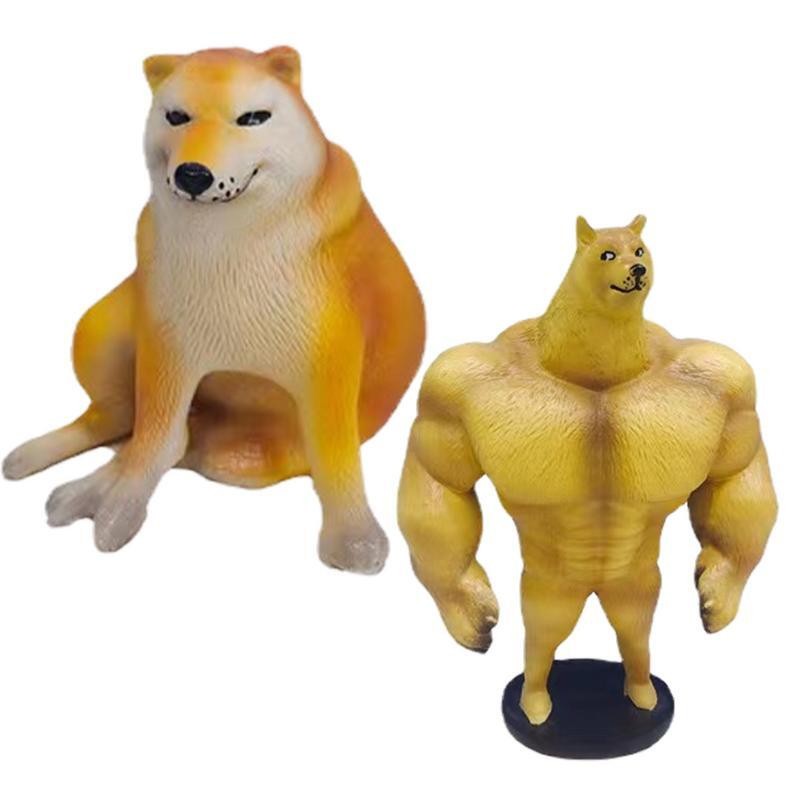 Dog Statues Home And Muscle Cheems Figure Ornaments Resin Cartoon Shiba ...