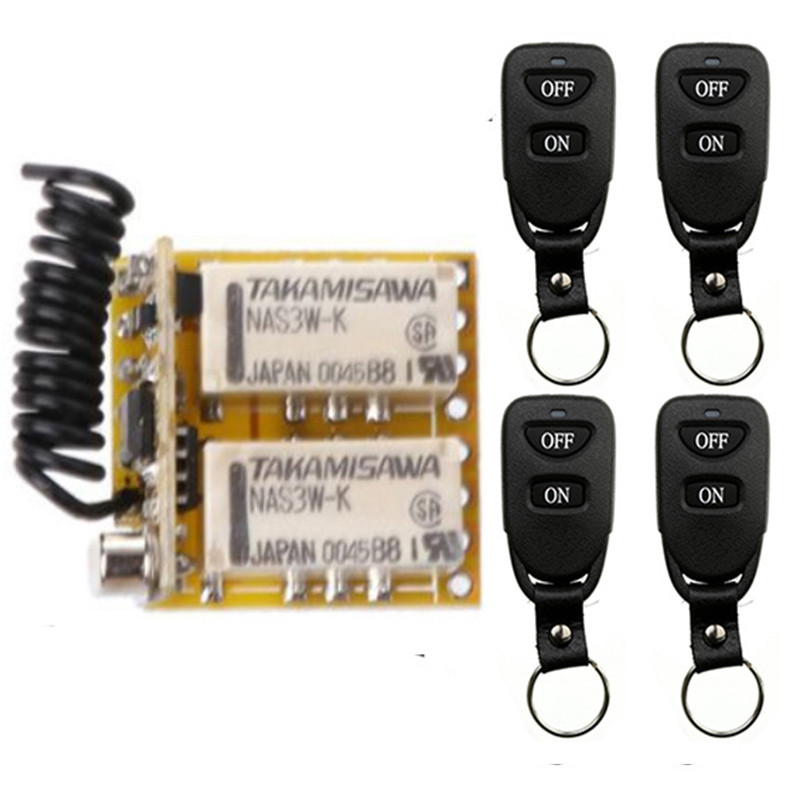 2Ch Relay Wireless Control Switch RF Mini Small 3.7V 5V 6V 9V 12V ...