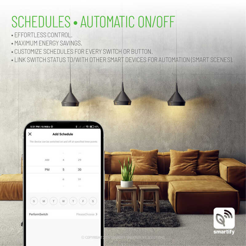 LY SMARTIFY WIFI Light Switch HINDI NEUTRAL 1-Way (Kstb2x +Capacitor NO HUB 220V