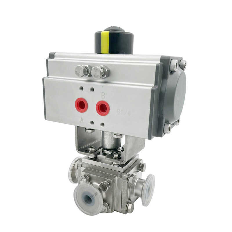 Stainless Steel Sanitary Grade Pneumatic Straight Through Lined ...