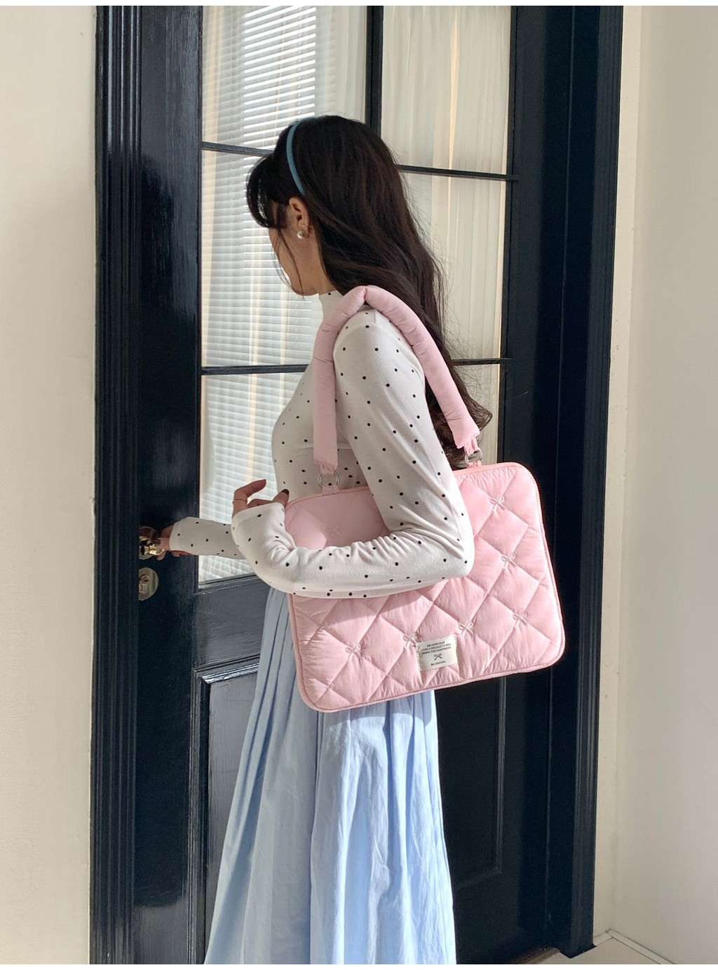 Laptop Bag Ins Bow Shoulder Shockproof Tablet Liner Protective Case for 13.3 13.6 14.1 15 15.6 ...