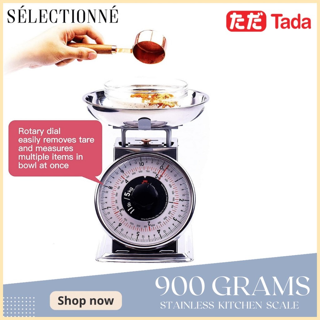 ♒ [TADA] TIMBANGAN 900 Grams Kitchen Weighing Scale Bowl type 32 Oz ...