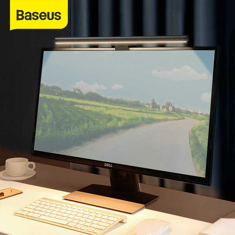 Baseus LED Desk Lamp Screen Bar Light PC Computer Laptop Hanging Table ...