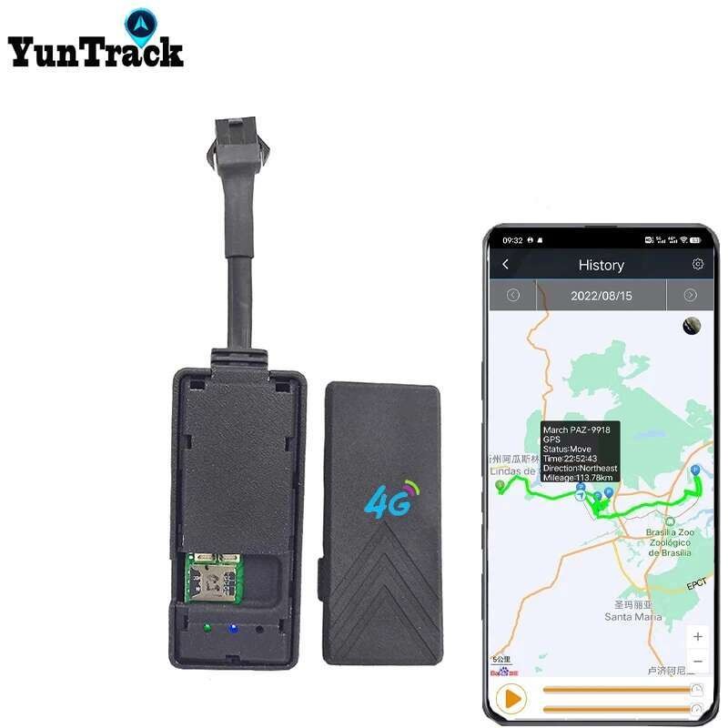 4G GPS Tracker Car Moto Bike Engine Relay Cut Oil Tracking ACC Towed Away Call SMS SOS Voice ...