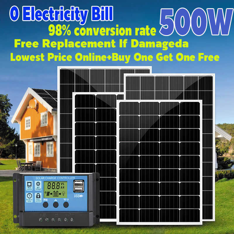 2024 New Solar Panel 500 Watt 18V Monocrystalline 10Years Warranty FULL ...
