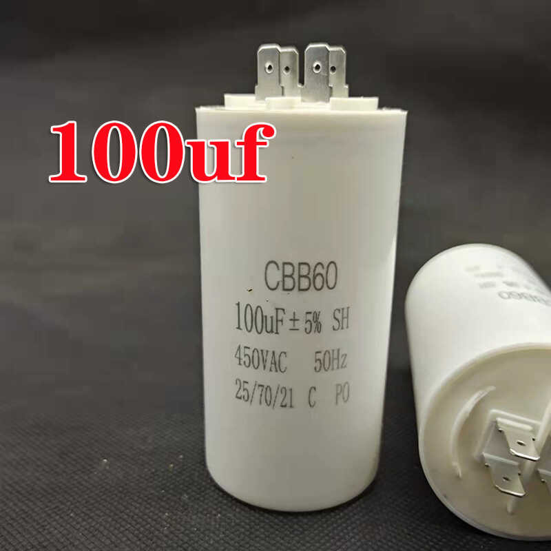 CBB60 plug-in motor running capacitor 100uf four plug-in starting ...