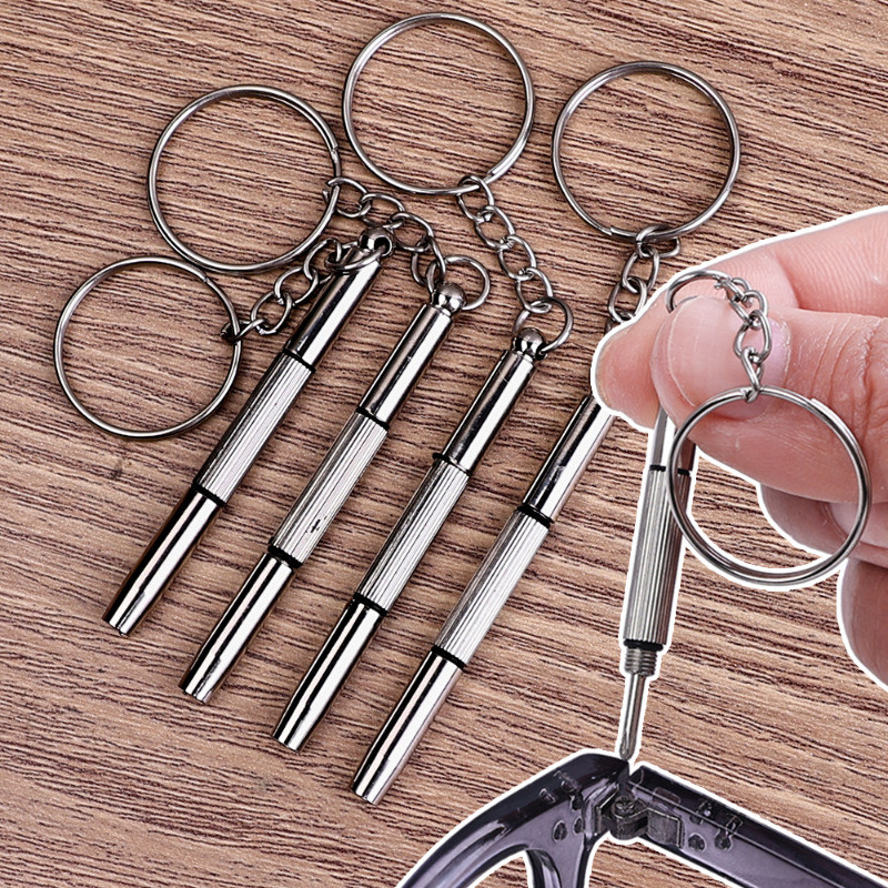 3 IN 1 Screwdriver -Mini Eyeglass Screwdriver Tool - Portable Key Chain ...
