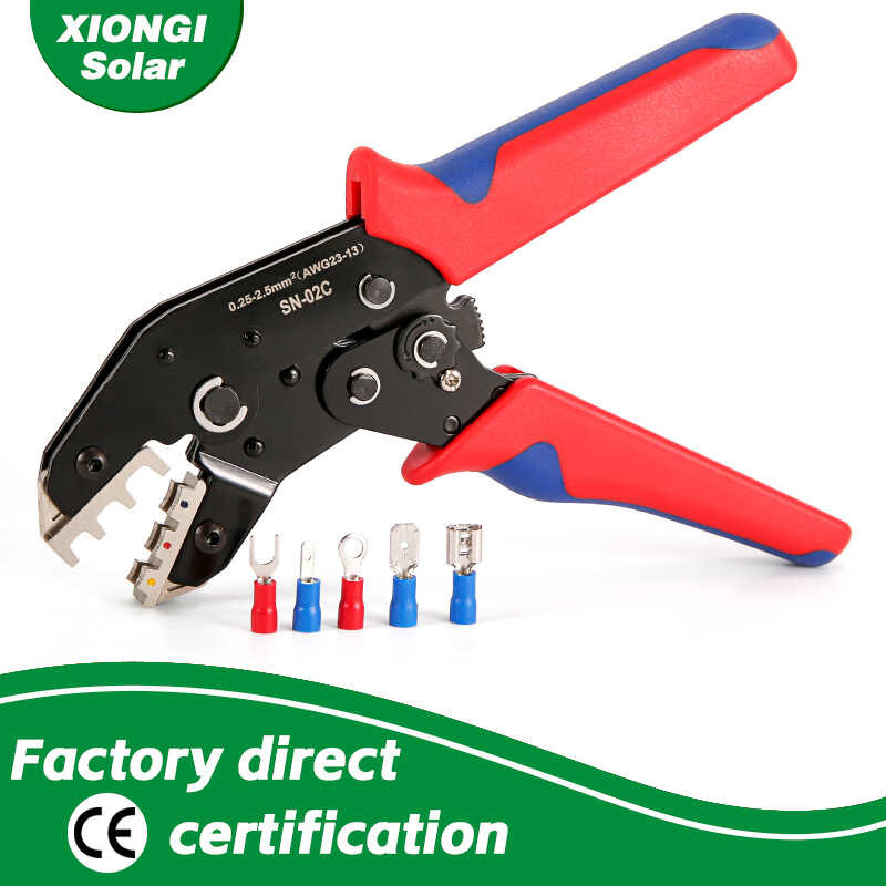 Crimping SN-02C Tool Set Insulated Wire Versatile Electrical Connectors Ring Spade Terminals ...