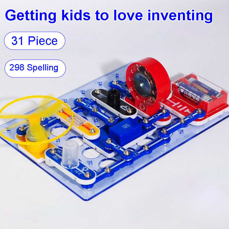 Electronic Science Blocks Kit Kids Phics Experiments Circuit Technic ...
