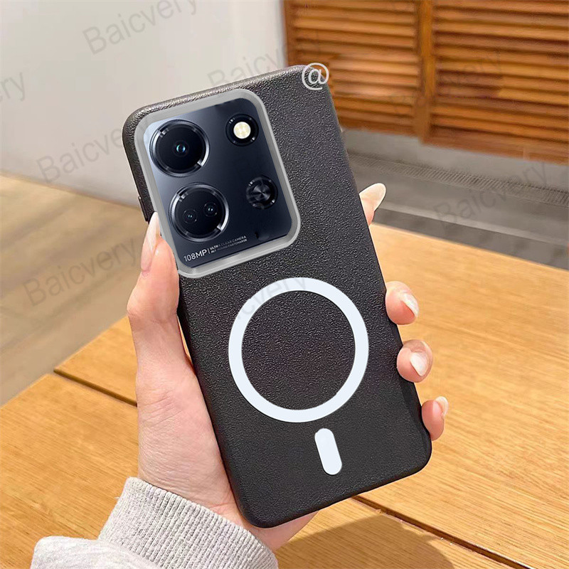 For Infinix Note 30 5G X6711 4G X6833B X6716B Leather Texture Back ...