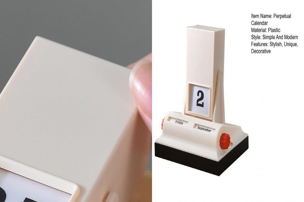 SUNFA Flip-free Perpetual Calendar High-quality Plastic Knobs Calendar ...