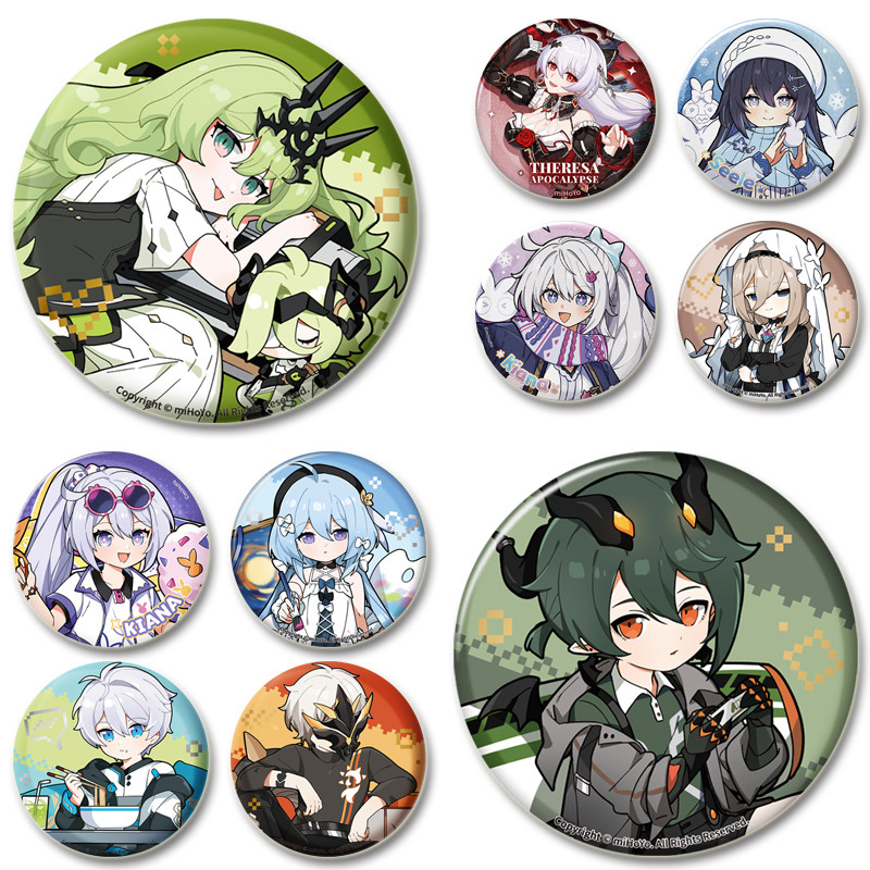 Game Honkai Impact 3 Badge Kiana Kaslana Raiden Mei Rita Rossweisse ...