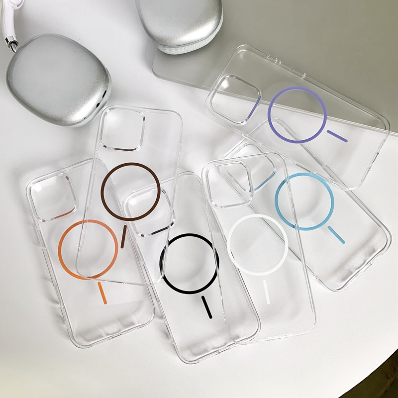 HOCE Ultra Thin Clear Magnetic Phone Case For iPhone 16e 15 14 13 12 ...