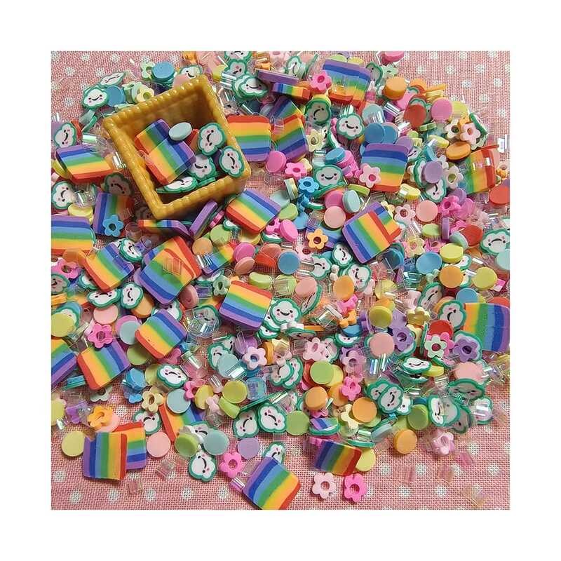 Mix Rainbow Cloud Polymer Clay Slices Sprinkles for Resin Flatback ...