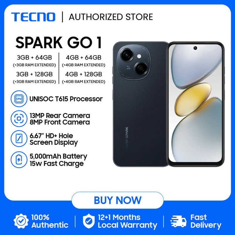 TECNO Spark Go 1S 3Gb + 64Gb / 1 128Gb 4Gb RAM ROM | Shopee Philippines