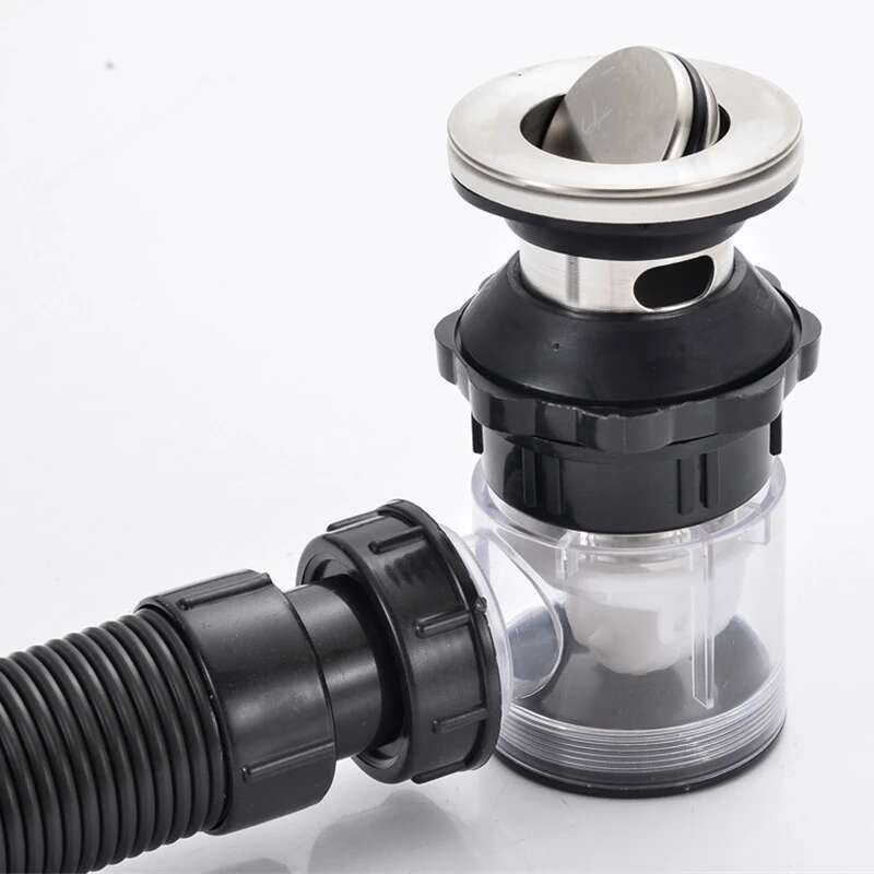 Basin 1Set Flip Drain Stainless Steel Bathroom Vanity Sink ABS Bottle ...