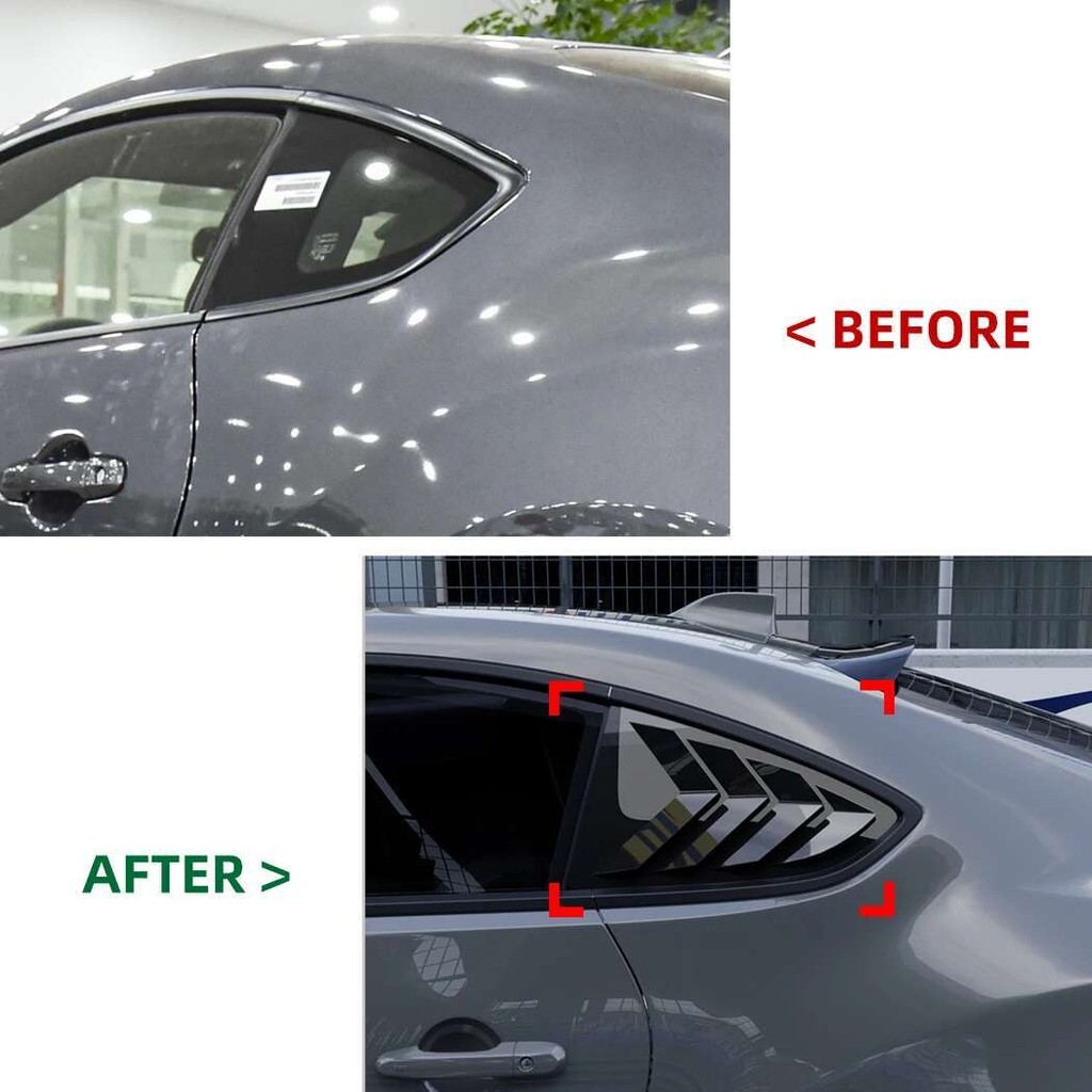 Rear Side Window Louver Air Vents Shutter Exterior Guard Protection ...