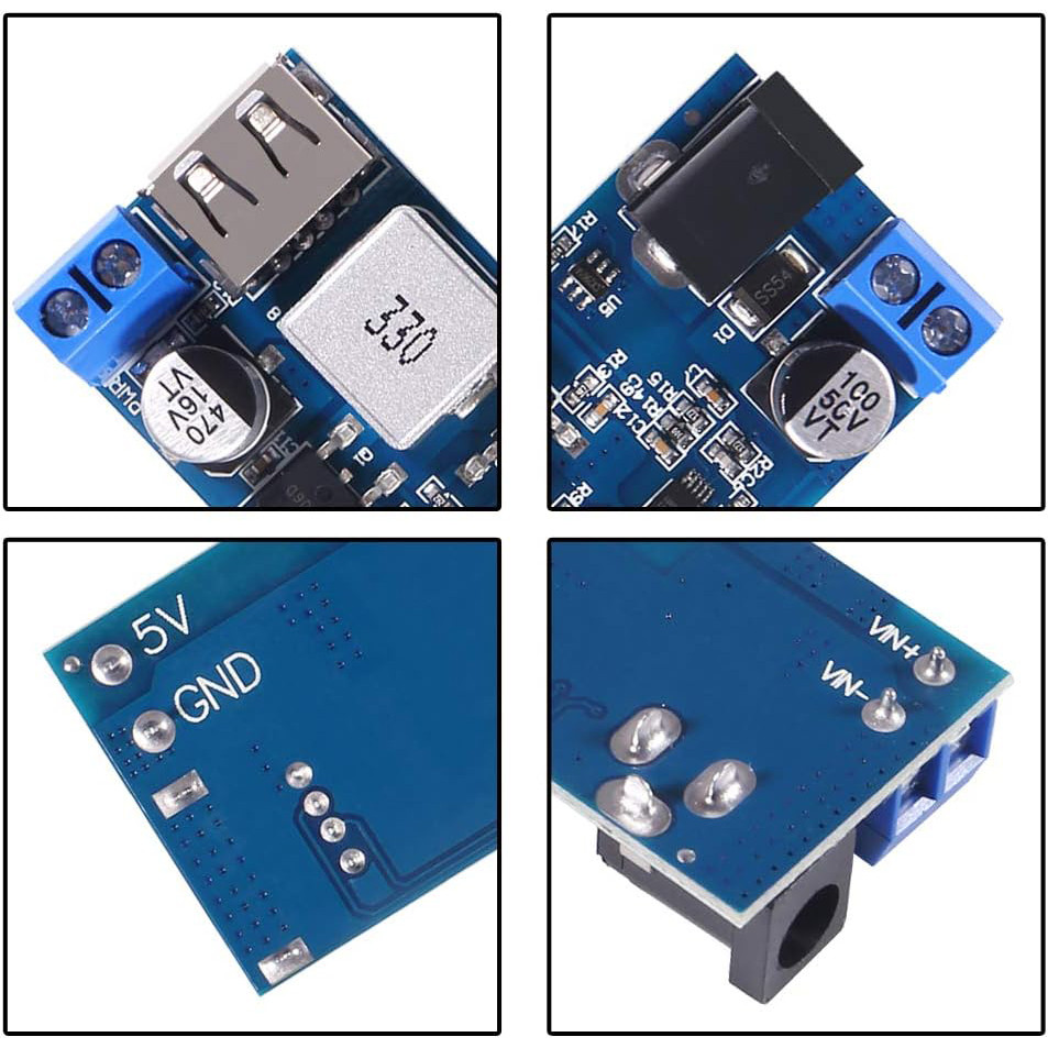 2pcs Buck Converter 12v to 5v 5A USB Voltage Regulator DC 9V-36V Step ...