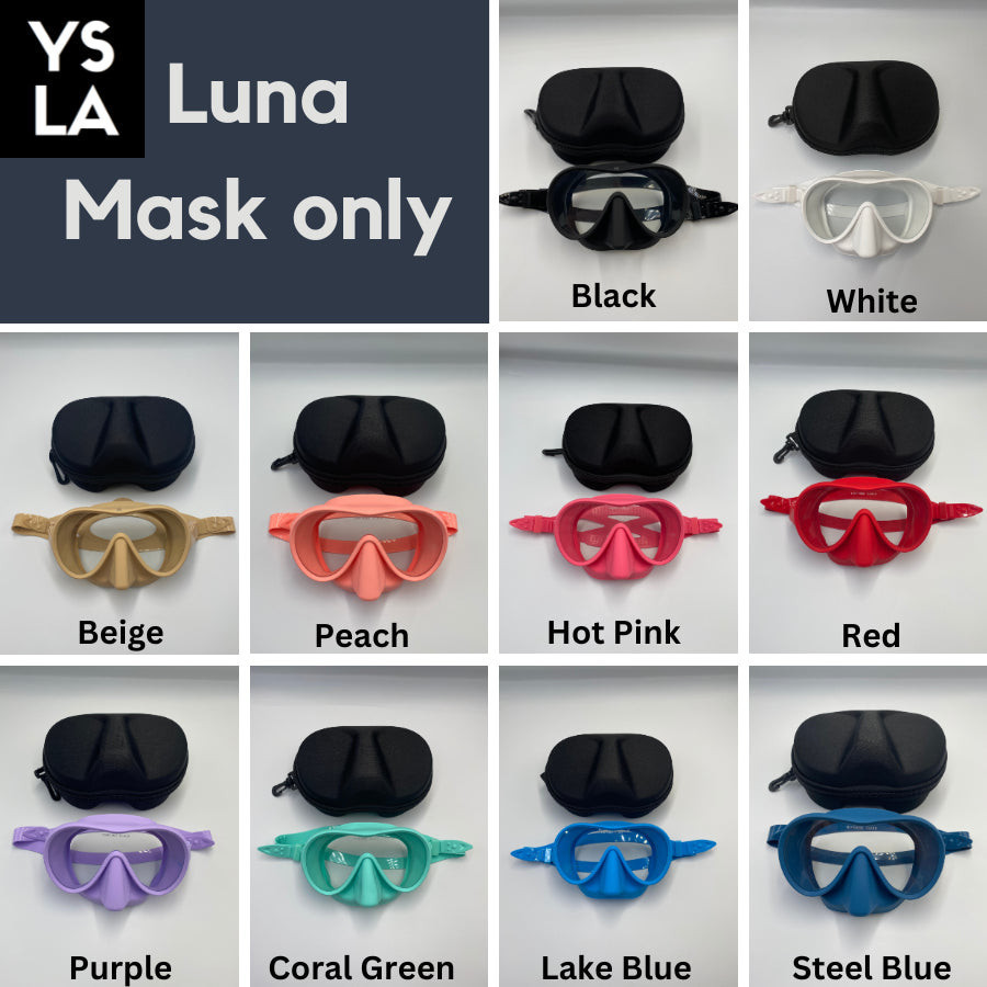 Luna Tempered Glass Single Lens Snorkeling Mask Scuba Diving Mask only ...