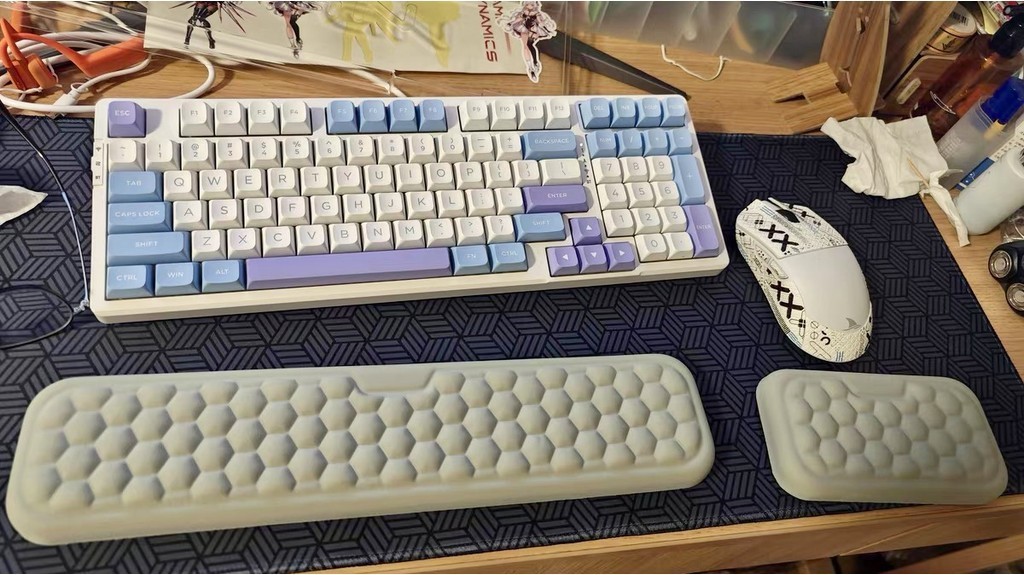 Memory Foam Keyboard Wrist Pad Keyboard Hand Wrist Rest - Fabric ...