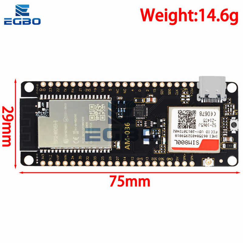T-Call TTGO V1.3 Esp32 Wireless SIM Card Sim800l Module At Gsm/Gprs Antenna Para Sa Arduino ...
