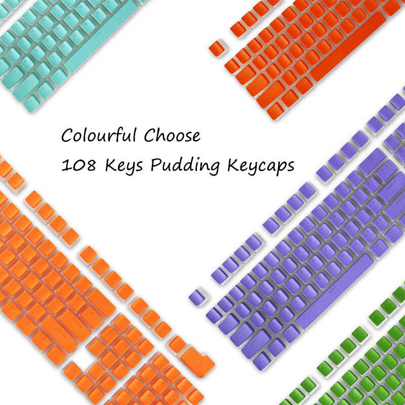 Profile OEM PBT Keycaps 108 Keys Pudding Keycap For Cherry MX Switch ...