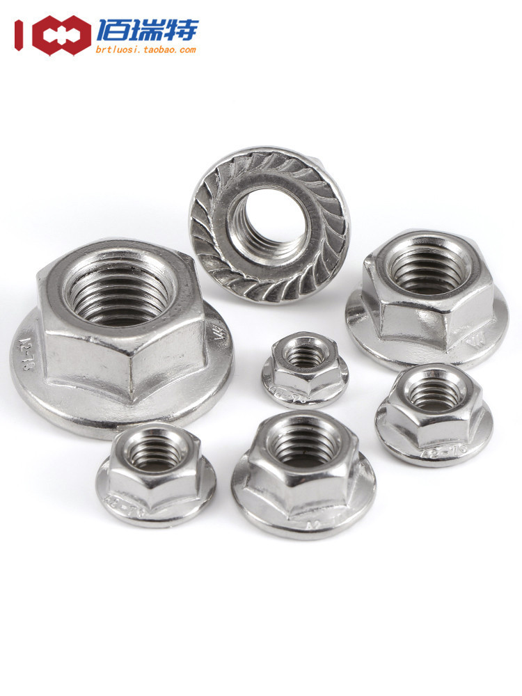 304 Stainless Steel Flange Hex Nut M3-M24 | Shopee Philippines