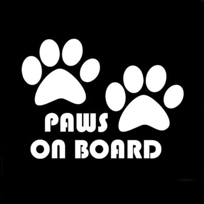 Paws on MAKTEM Board Vehicle Vinyl Stickers, Dog Safety Signs in Cars ...